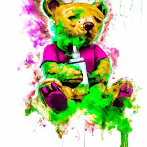 vaping teddy bear - AI Generated Artwork - NightCafe Creator