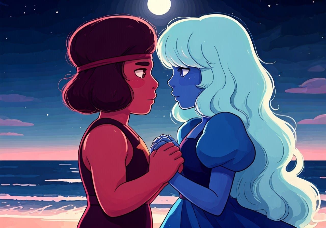 Together a-Part - Steven Universe's Ruby and Sapphire in Whi...