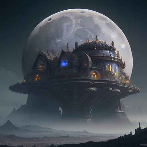 Moon is populated by people, special houses and biodomes are being ...