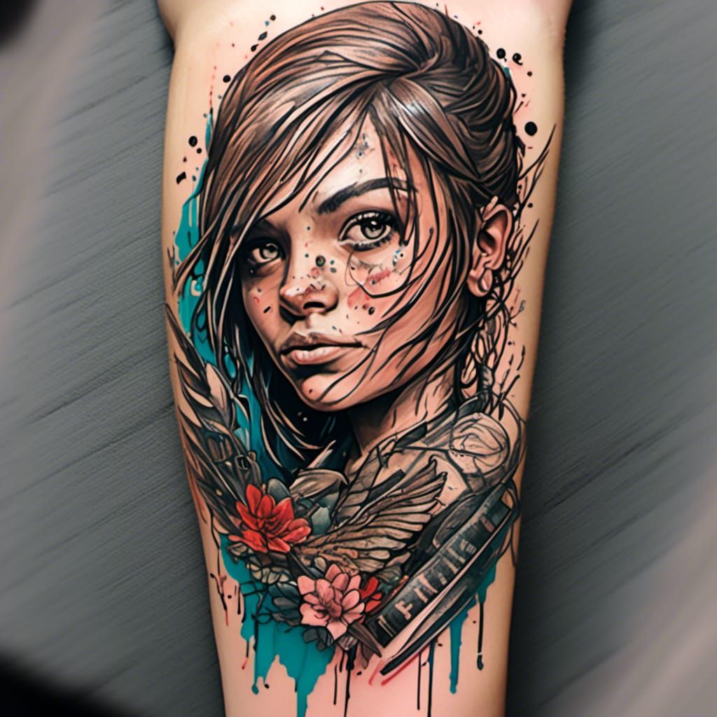 Tattoo on an arm, designed by Carne Griffiths - AI Generated Artwork ...