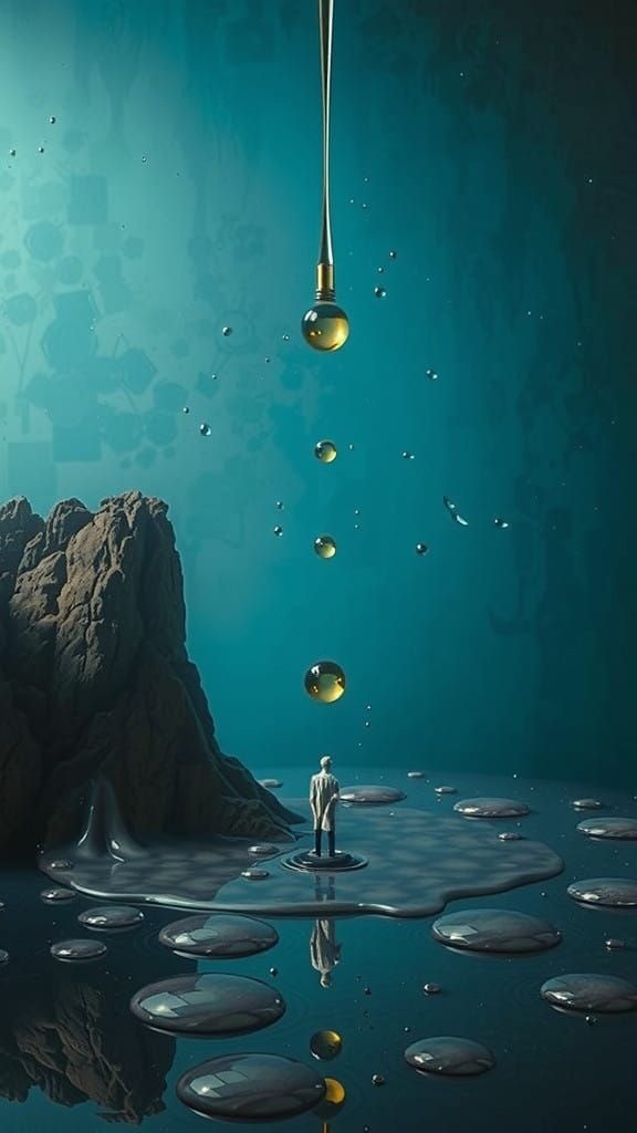 Surreal Oil Painting Masterpiece with Melting Oil ... - AI Art