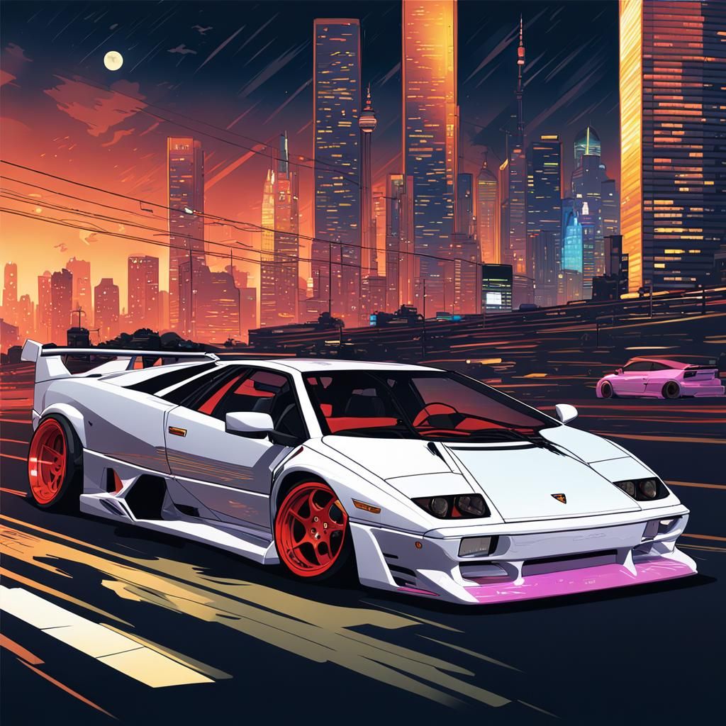 Lamborghini Diablo/ Countach - AI Generated Artwork - NightCafe Creator