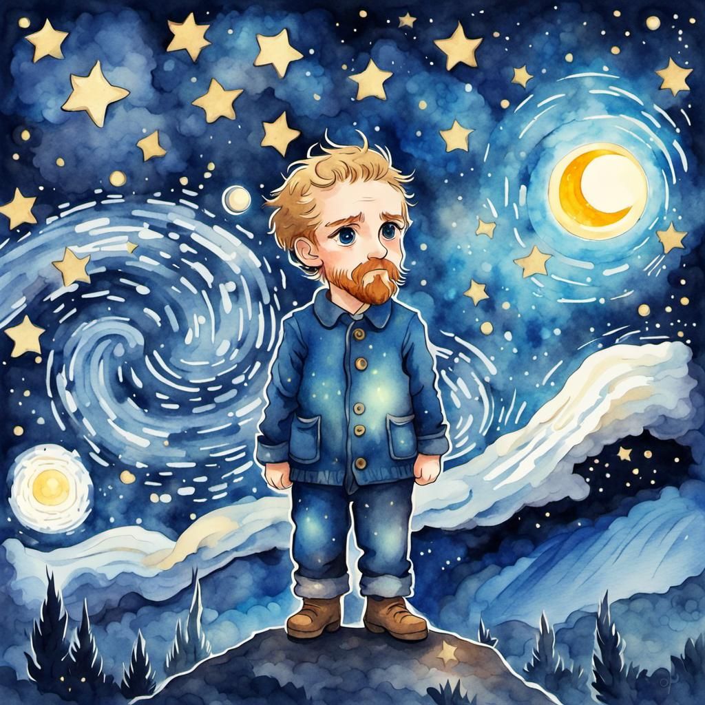 Chibi style Van Gogh - AI Generated Artwork - NightCafe Creator