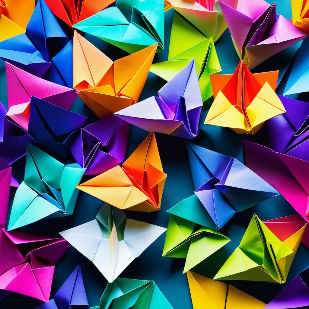 Glimpses of Spring Origami paper folds papercraft, made of paper ...