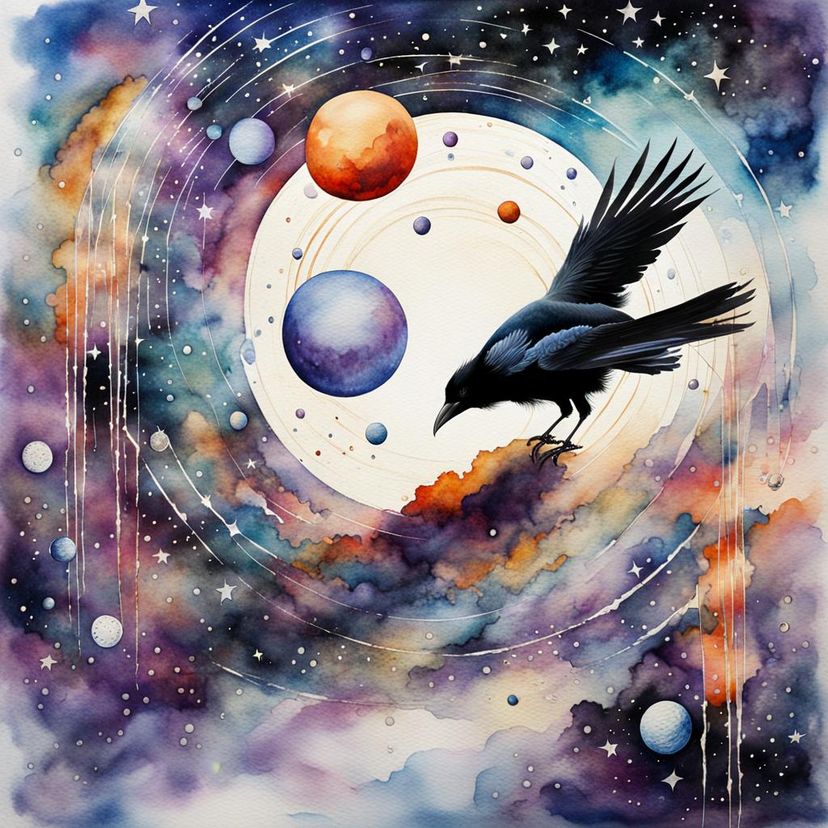 Space crow - AI Generated Artwork - NightCafe Creator