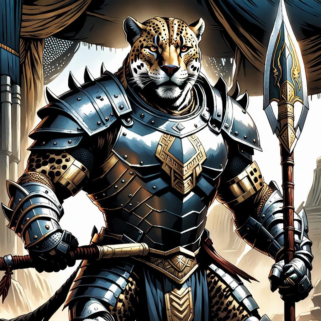 Battle Beast #31 - Power Jaguar - AI Generated Artwork - NightCafe Creator