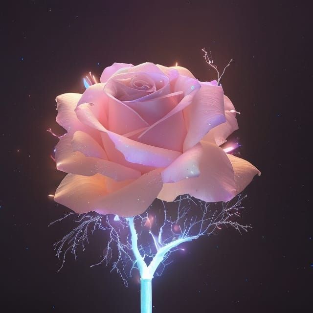 Crystal rose - AI Generated Artwork - NightCafe Creator