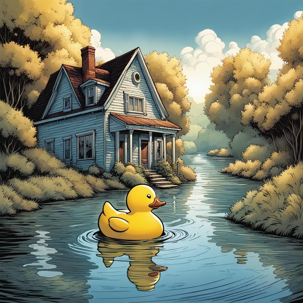 Rubber Duck House - AI Generated Artwork - NightCafe Creator