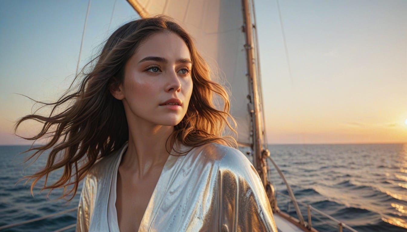 The Light Sailer - Sailor Goddess Sails Towards Radiant Ligh...