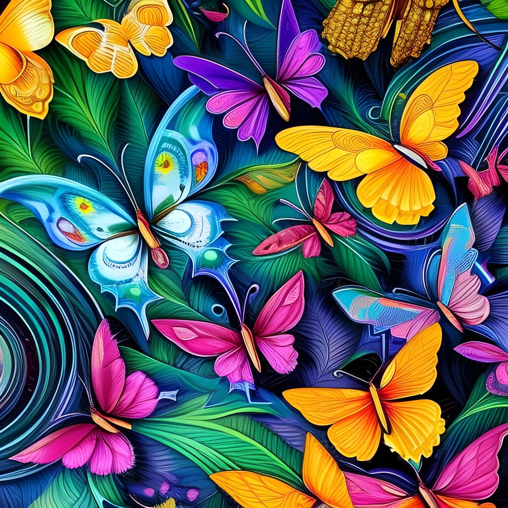 Flutterbys - AI Generated Artwork - NightCafe Creator