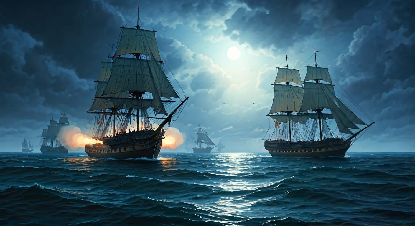 Dramatische Seeschlacht-Szene - 4 - Intense Medieval Naval B...