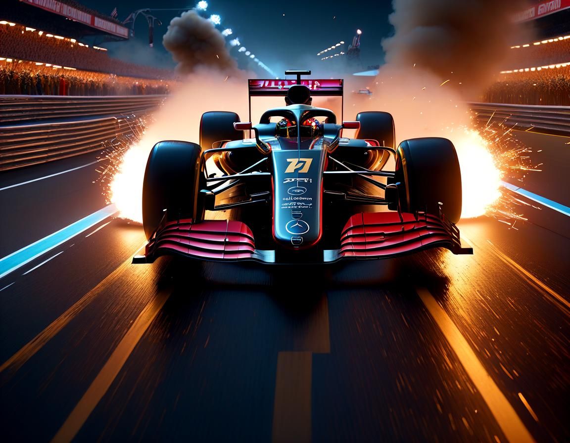 formula 1 night race - AI Generated Artwork - NightCafe Creator