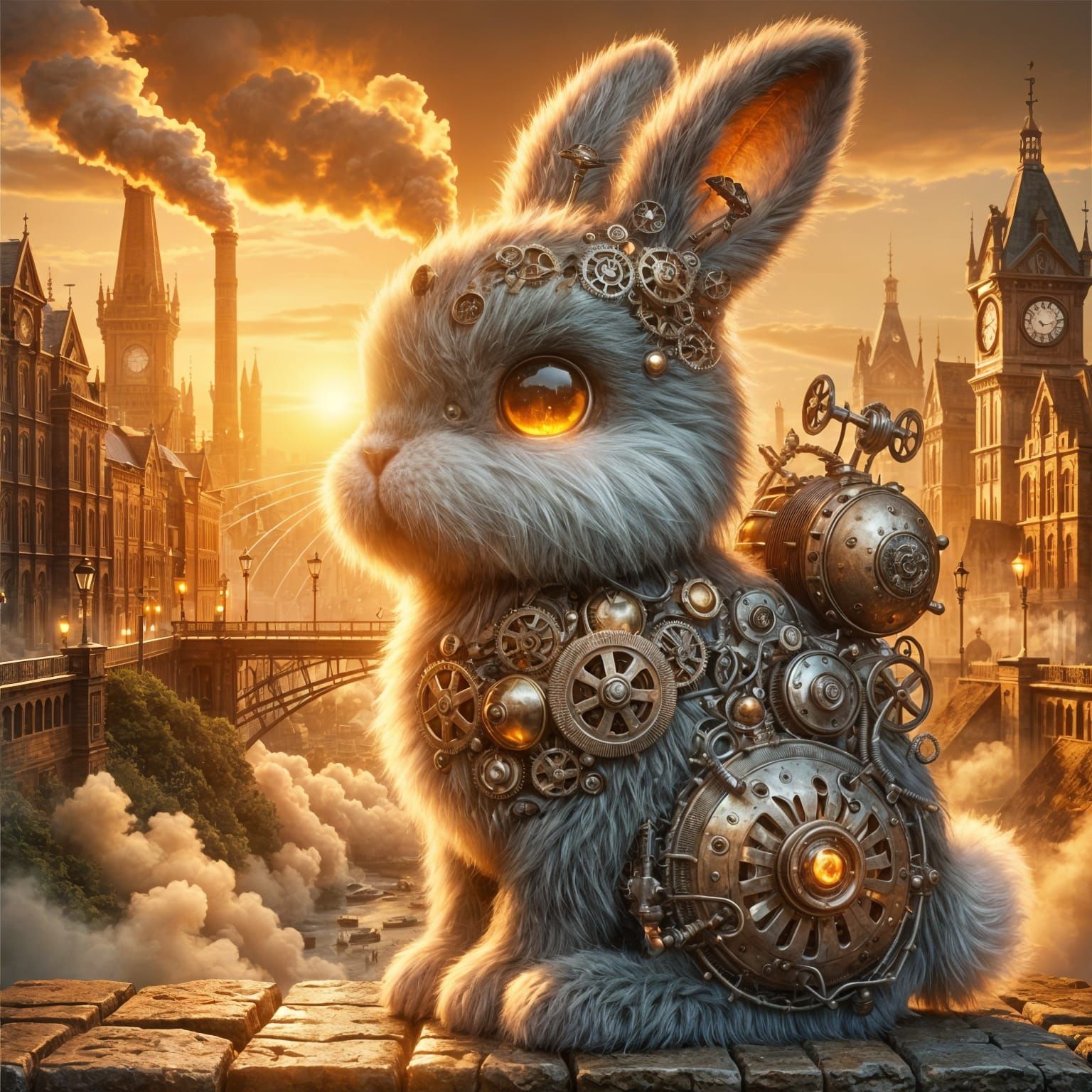 Keeps Going and Going - Steampunk Easter Bunny Embarks on Wh...