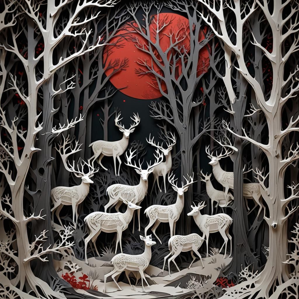 Kirigami paper-cut diorama art by Nahoko Kojima Karen Bit Vejle Hina ...