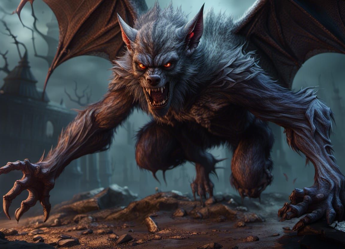 Beware of Werebat! - AI Generated Artwork - NightCafe Creator