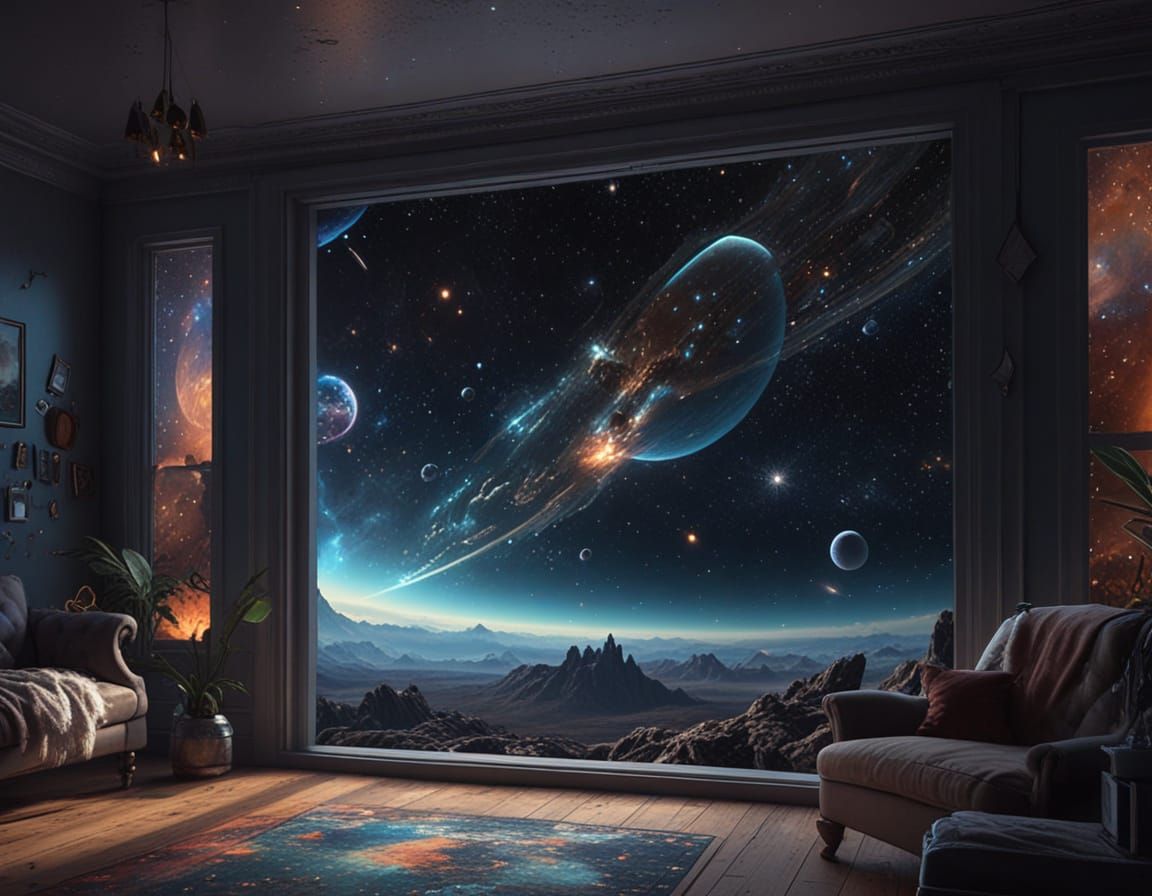 "Captain's Quarters (Start Image)" - Majestic Cosmic Scene U...
