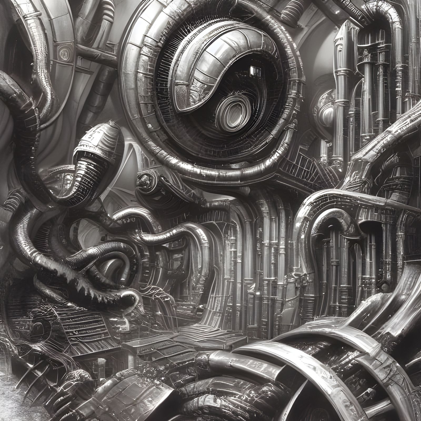 Alien pipe organ - AI Generated Artwork - NightCafe Creator