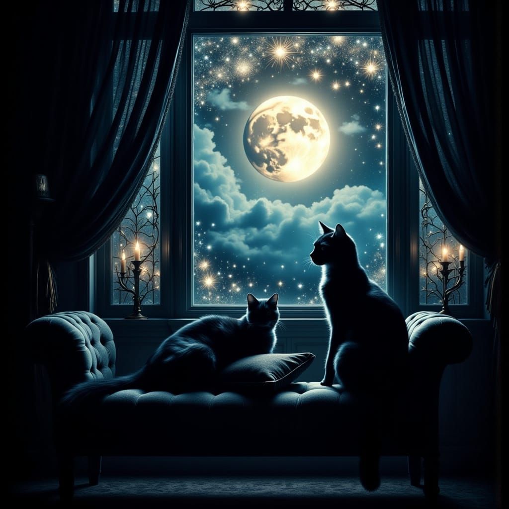 Cats in the moonlight - Cats in the moonlight