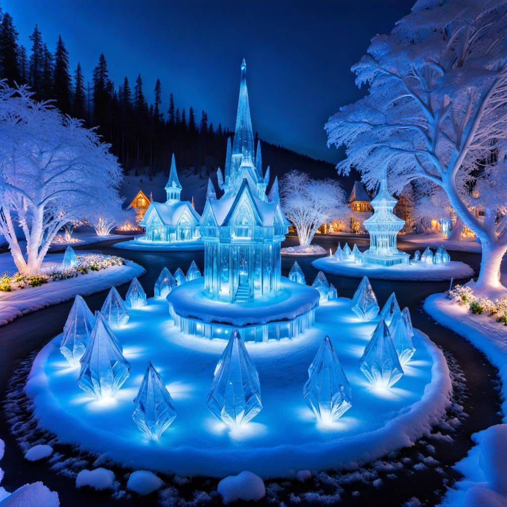 TRANSPARENT ICE ART: "Ice Fairies are seen in a mesmerizing Ice Fairy ...