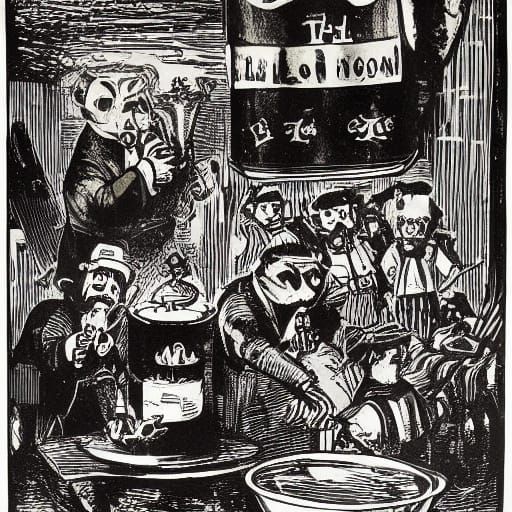 Raucous Alchemist in Whimsical Artistic Style - AI Art