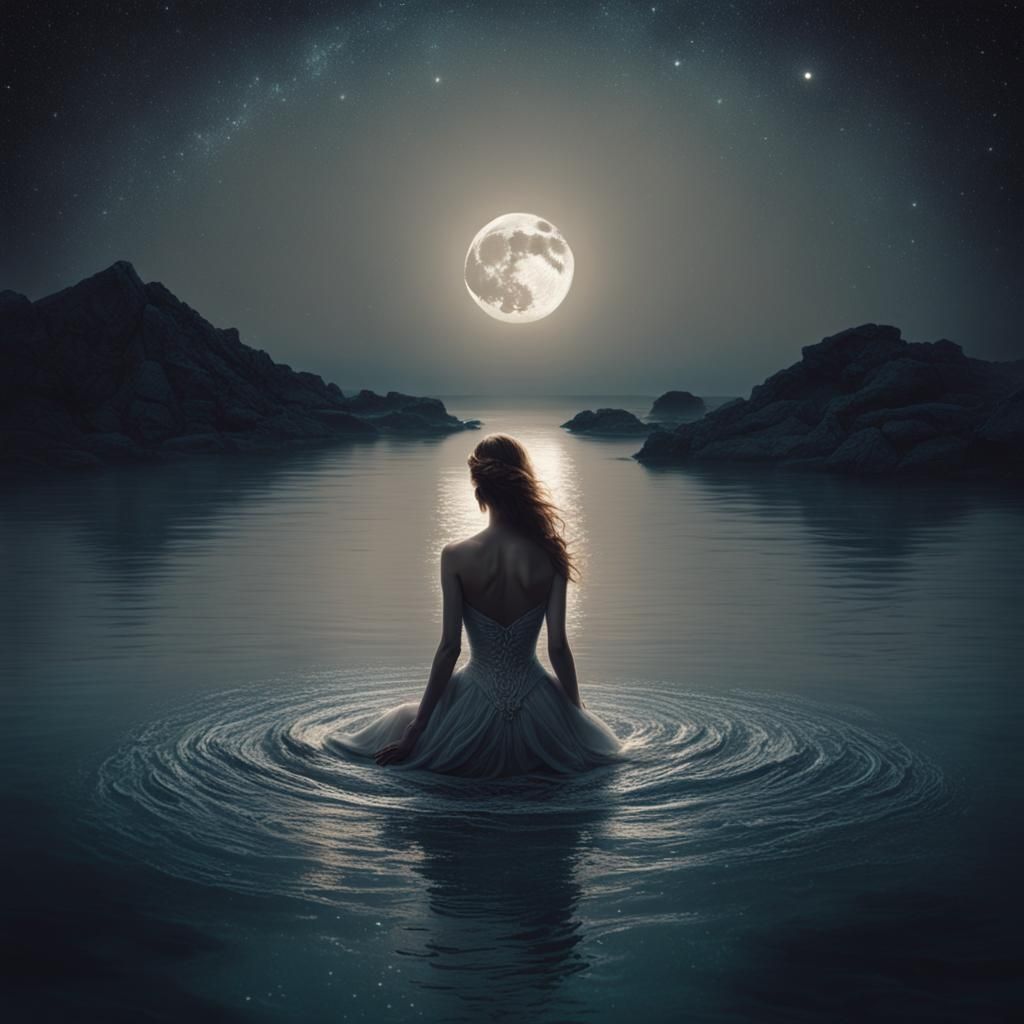 Moonlit Waters - AI Generated Artwork - NightCafe Creator