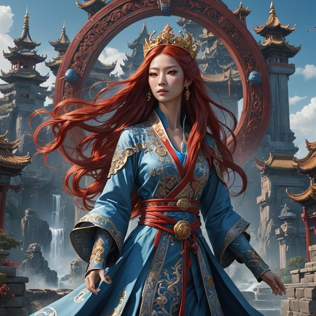 Royals Xianxia in blue and sky blue. Island. Powerful master of sealing ...