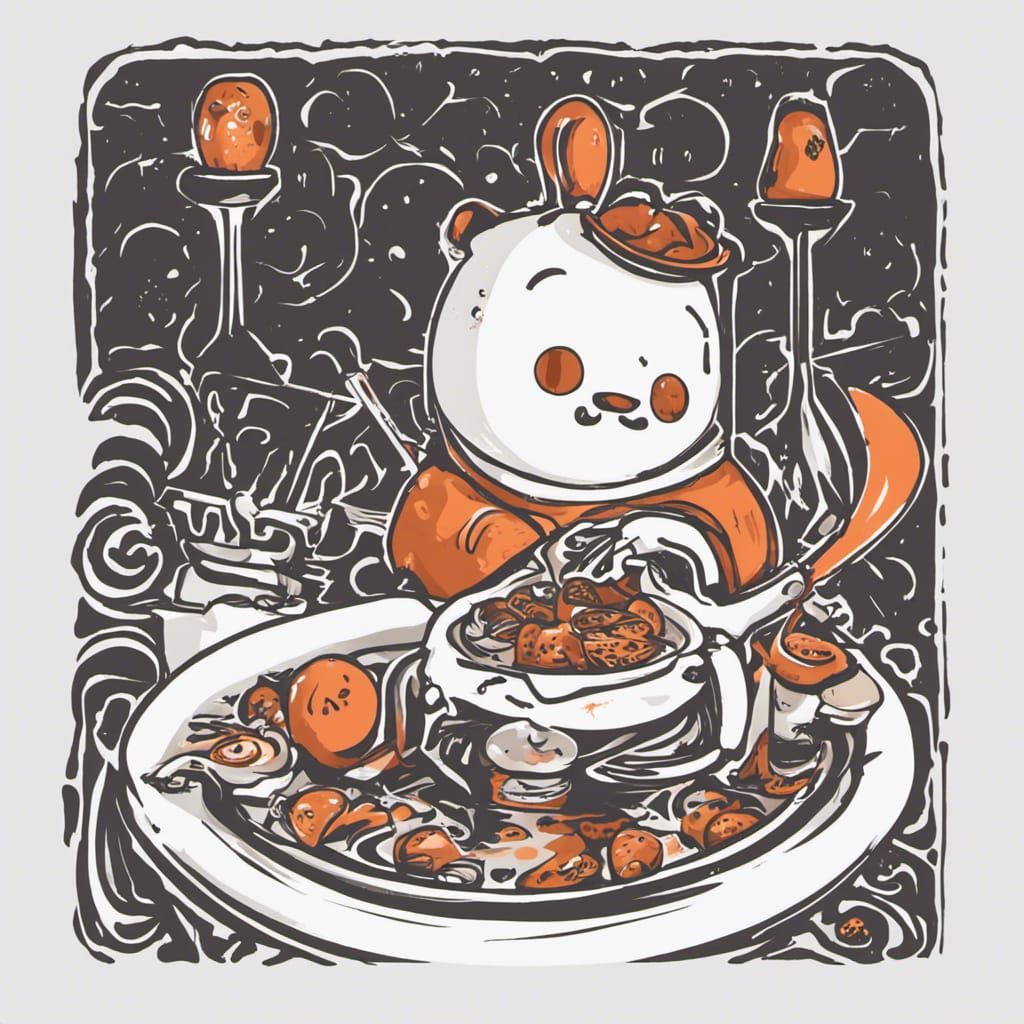 Panda Eating Pasta - AI Generated Artwork - NightCafe Creator