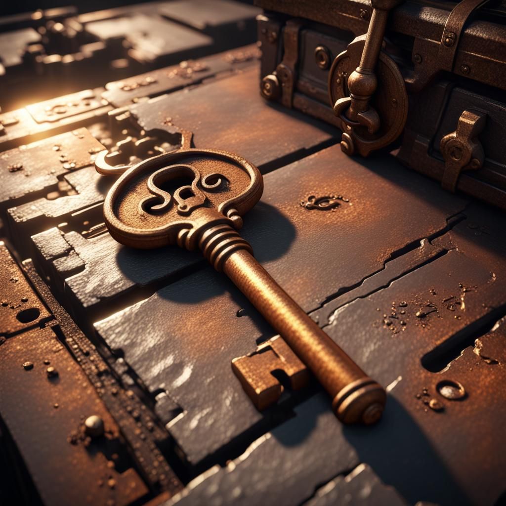 Rusty key - AI Generated Artwork - NightCafe Creator