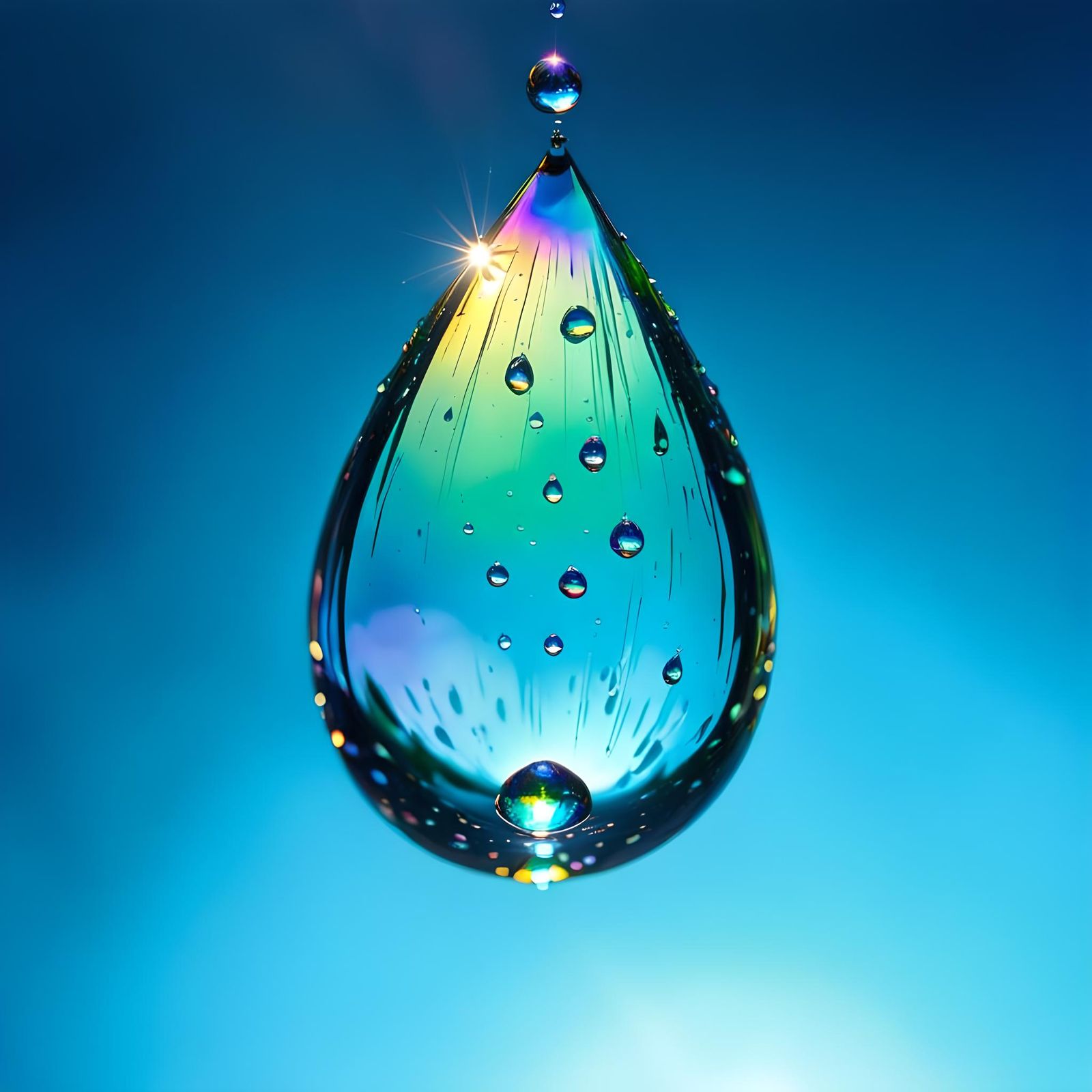 A single raindrop - AI Generated Artwork - NightCafe Creator