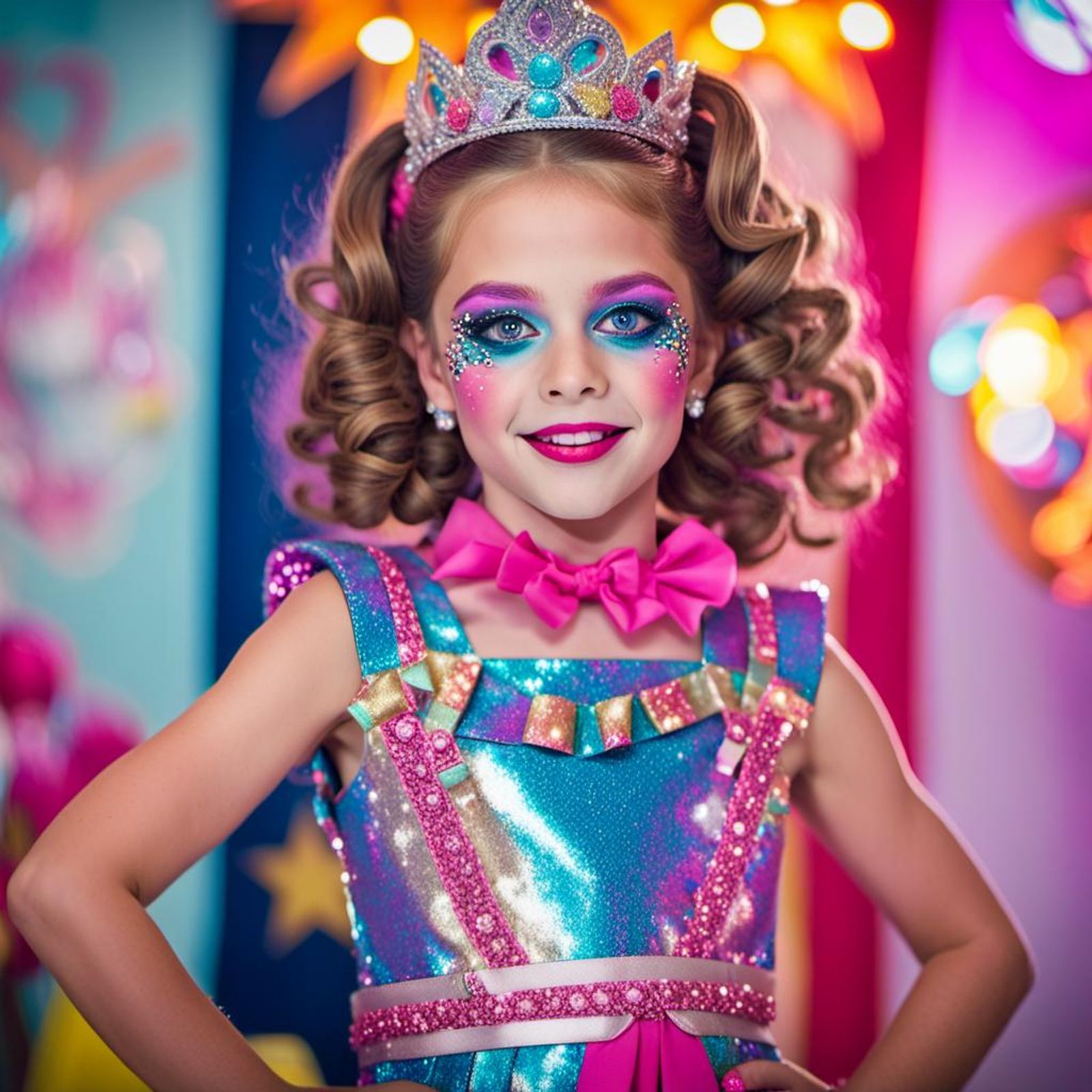 Beauty pageant kid (subculture) - AI Generated Artwork - NightCafe Creator