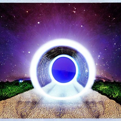 Alien Portal through space - AI Generated Artwork - NightCafe Creator