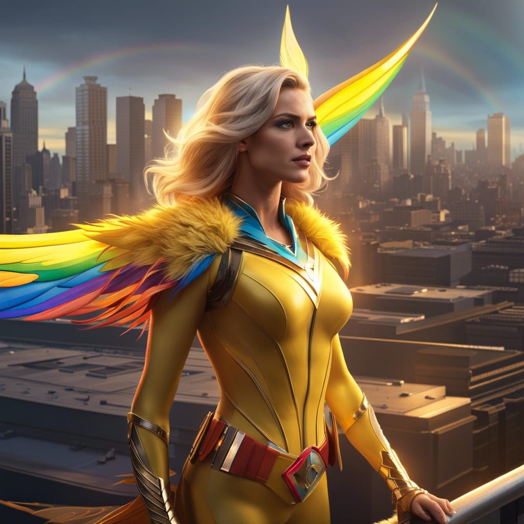 Queen Canary - superhero of our metropolis - AI Generated Artwork ...