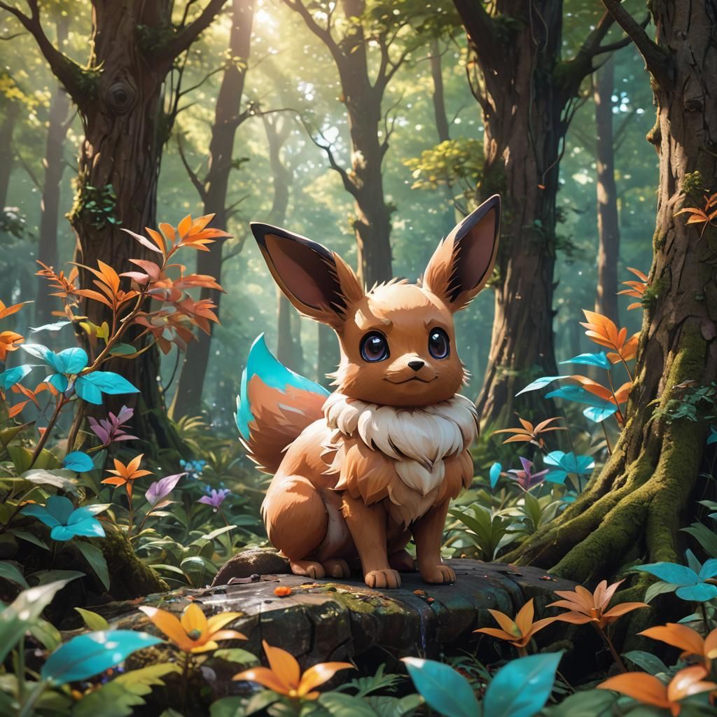 Cute Pokemon Eevee - AI Generated Artwork - NightCafe Creator