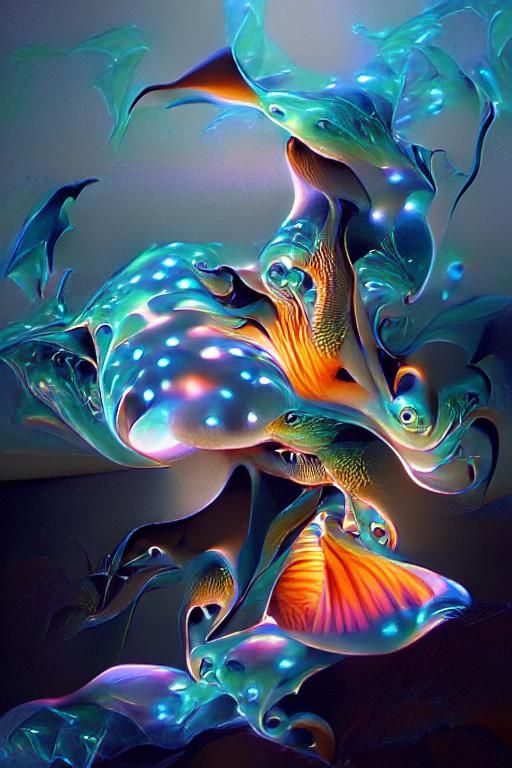 Hyperdimensional Bioluminescent Entity - AI Generated Artwork ...