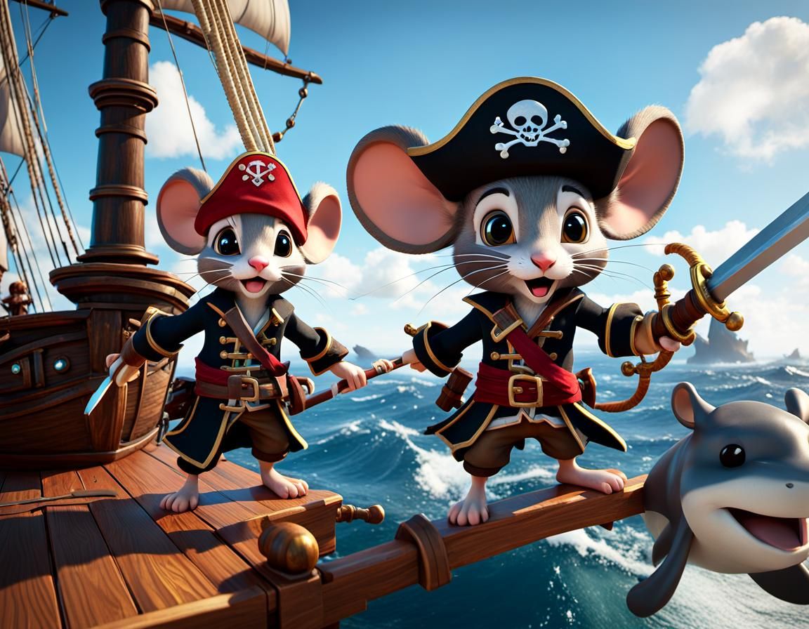 Swashbuckling mice navigate bizarrely happy shark infested waters - AI ...