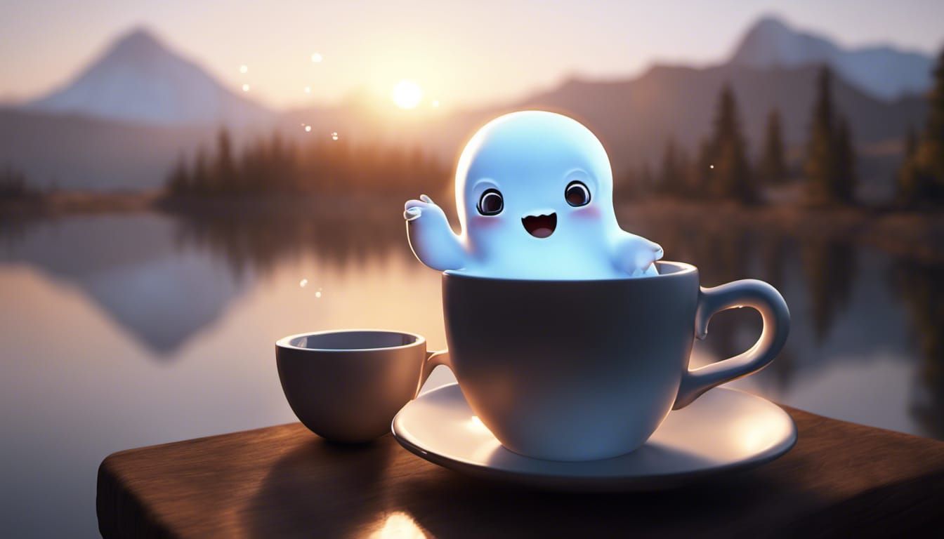 Fridays good morning coffee ghost - AI Generated Artwork - NightCafe ...