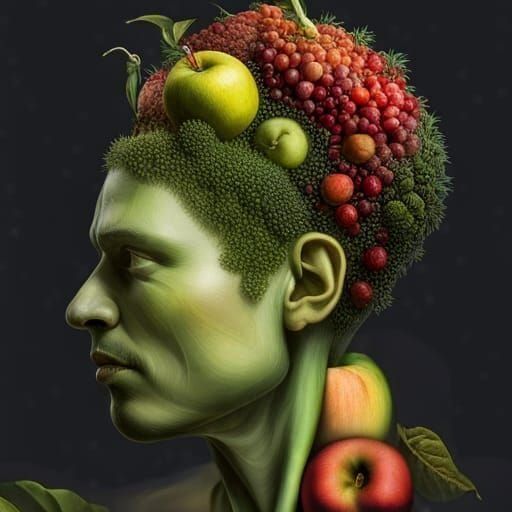 Apple Portrait No. 2 - AI Generated Artwork - NightCafe Creator