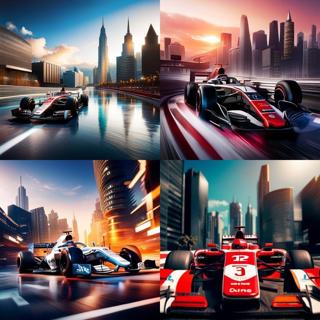 Formula 1 racing in the big city; 3D Game Cinematic Feel, Epic 3D ...