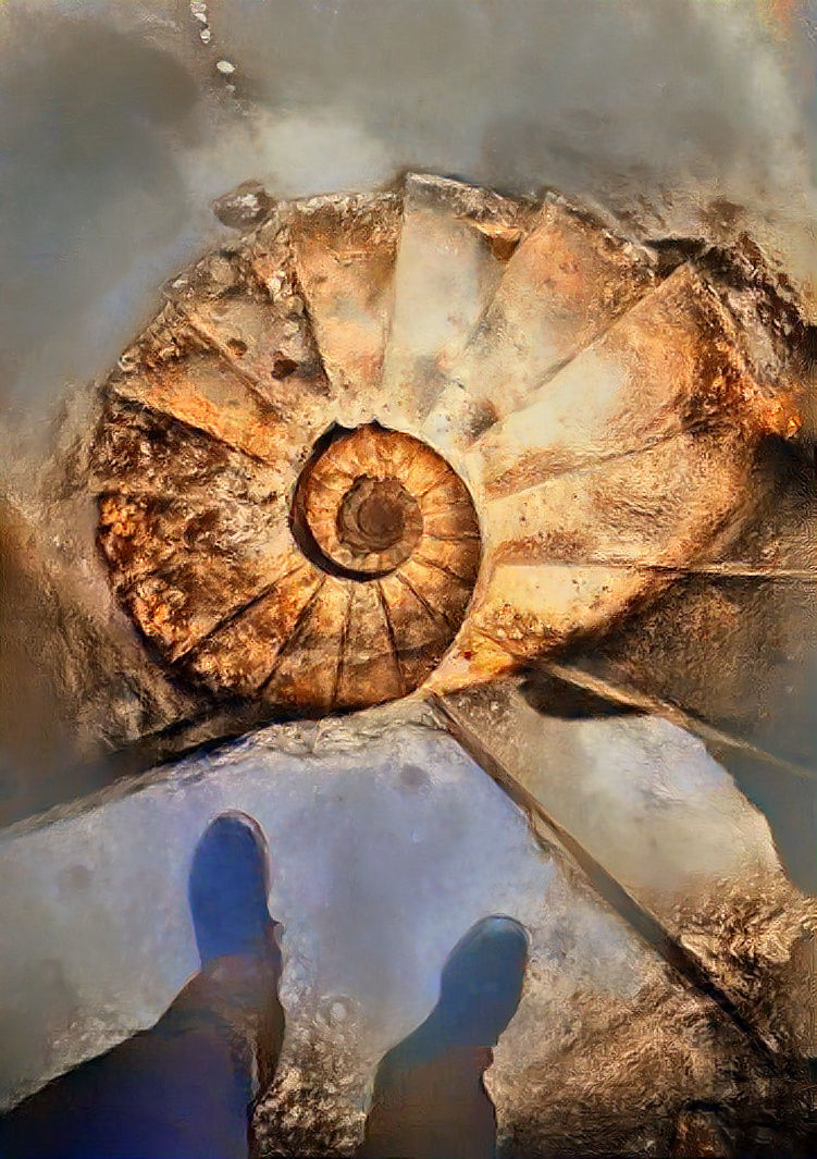 Stairs + Fossil - AI Generated Artwork - NightCafe Creator
