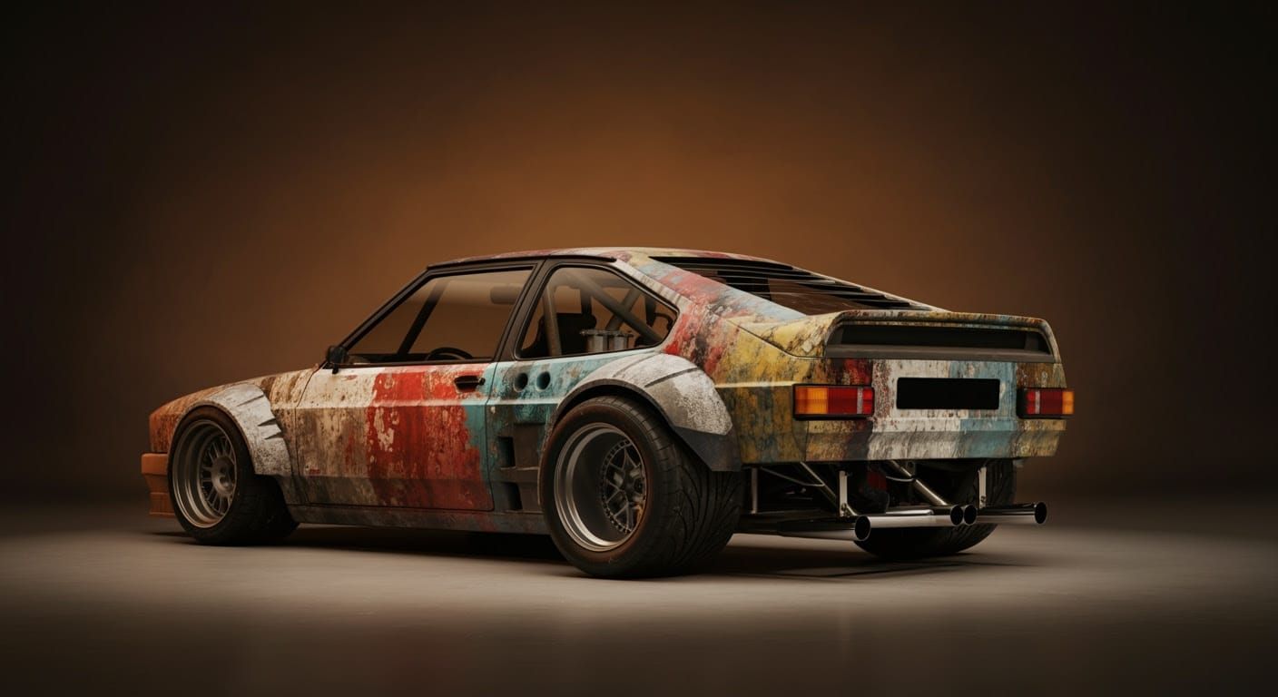 Rebellious British Motoring Concept Car in Cyberpu... - AI Art