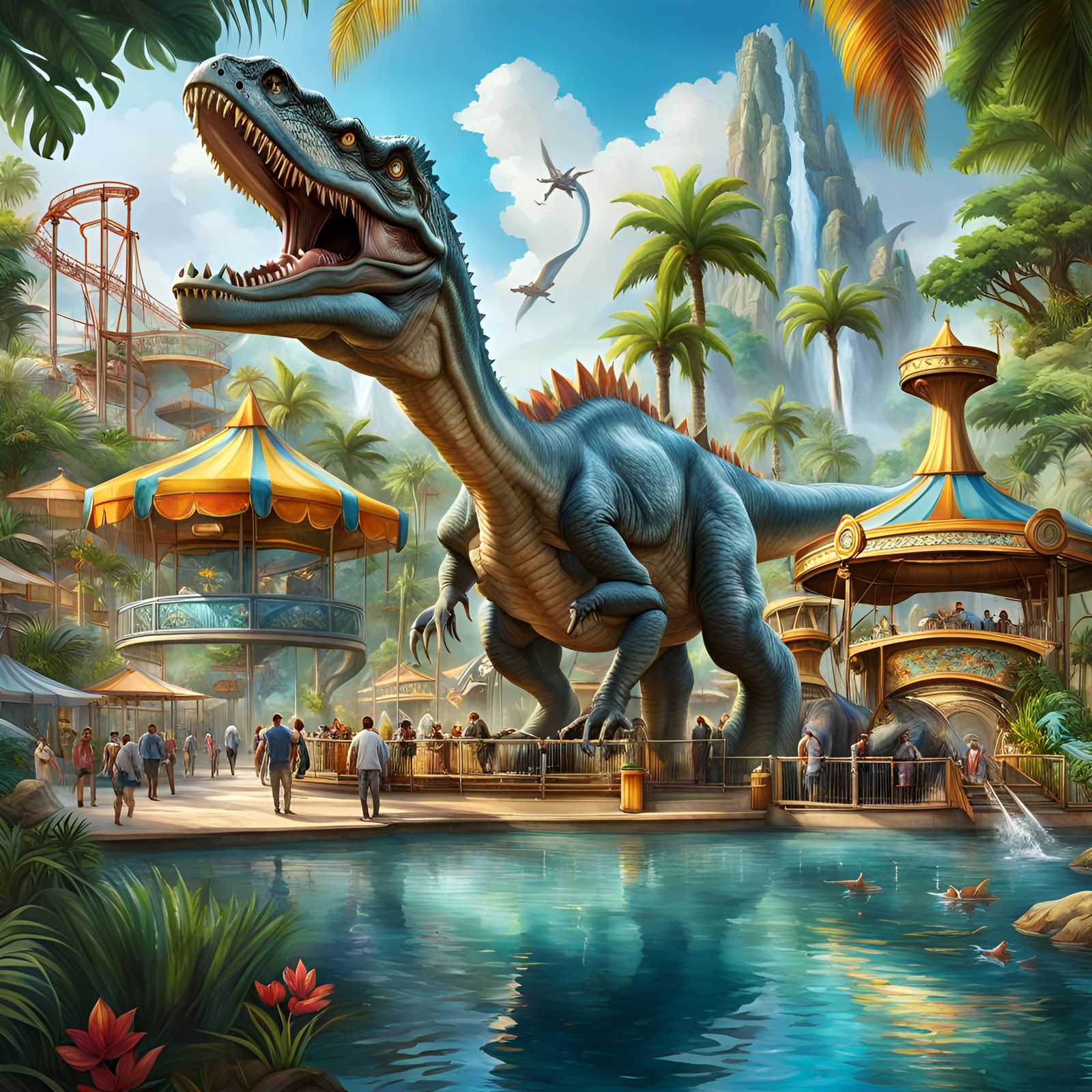 Theme amusement park - AI Generated Artwork - NightCafe Creator