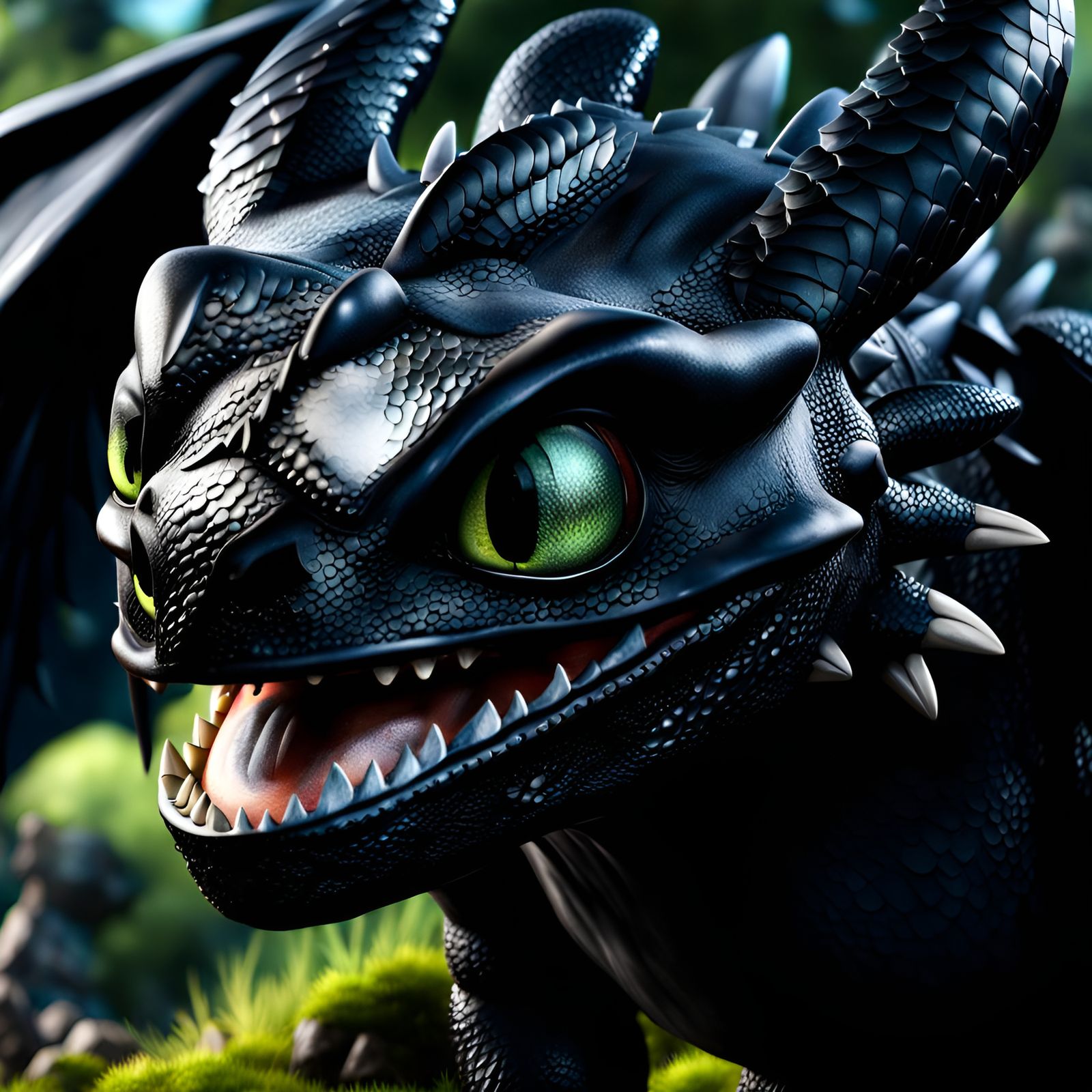 Realistic Toothless - AI Generated Artwork - NightCafe Creator