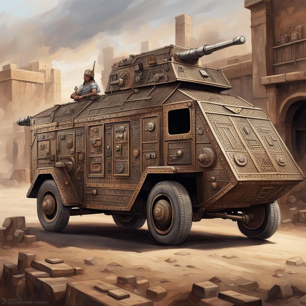 Aztec Armored Car - AI Generated Artwork - NightCafe Creator
