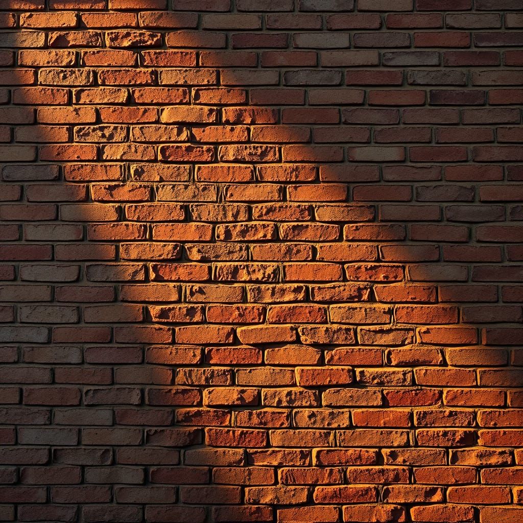 bick 8k - Weathered Brick Wall in Warm Golden Light