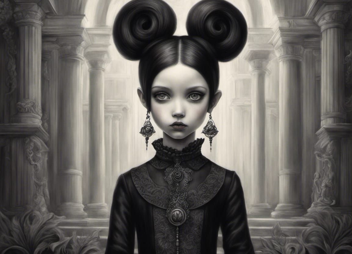 young goth girl - AI Generated Artwork - NightCafe Creator