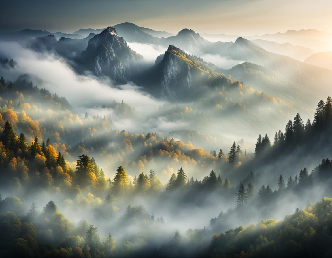 Mountain Landscape - AI Generated Artwork - NightCafe Creator