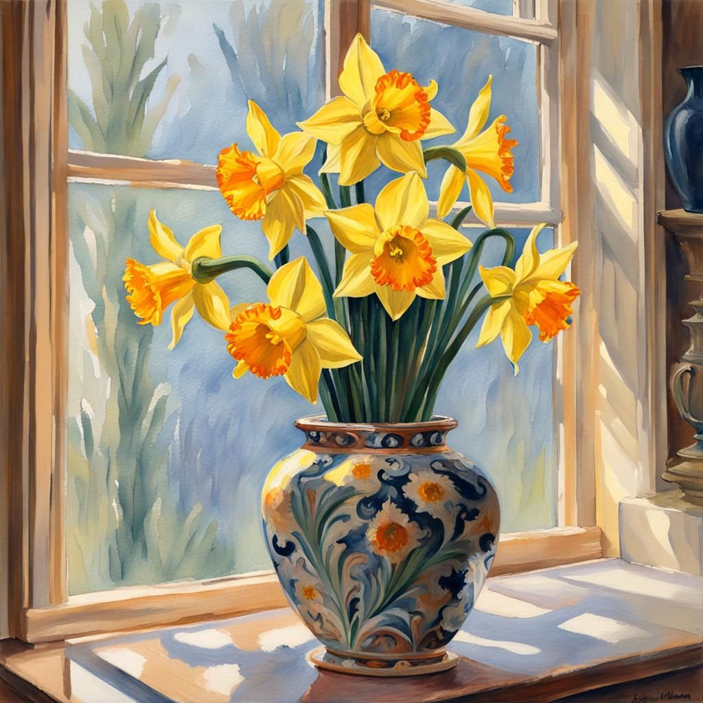 Opulent Flower Vase - AI Generated Artwork - NightCafe Creator