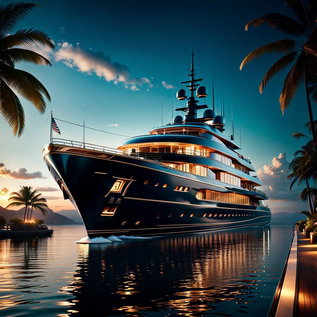 Art Deco Jacht - AI Generated Artwork - NightCafe Creator