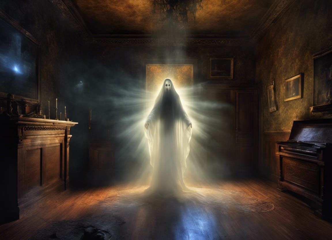 Haunted house (ghost test 4) - AI Generated Artwork - NightCafe Creator