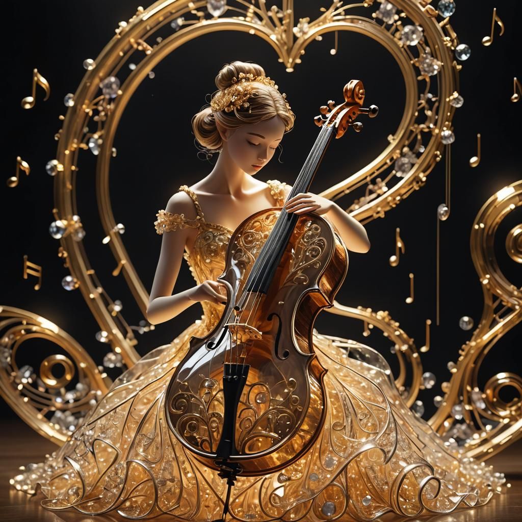 Golden Violin 🎻 - AI Generated Artwork - NightCafe Creator